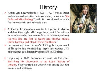 The history and scope of microbiology | PPTX
