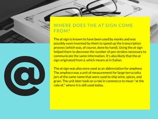 The History and Usage of Common Symbols | PDF