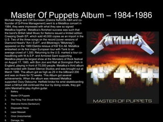 The History of Metallica | PPT