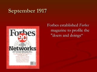 The History Of Forbes | PPT