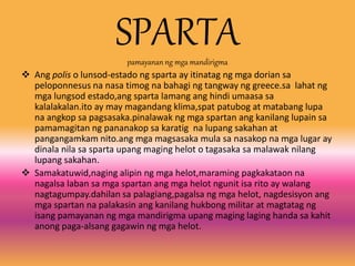 ang kasaysayan ng anthens at sparta | PPTX