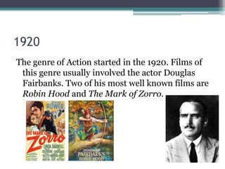The History of Action | PPTX | Action/Adventure | Genres