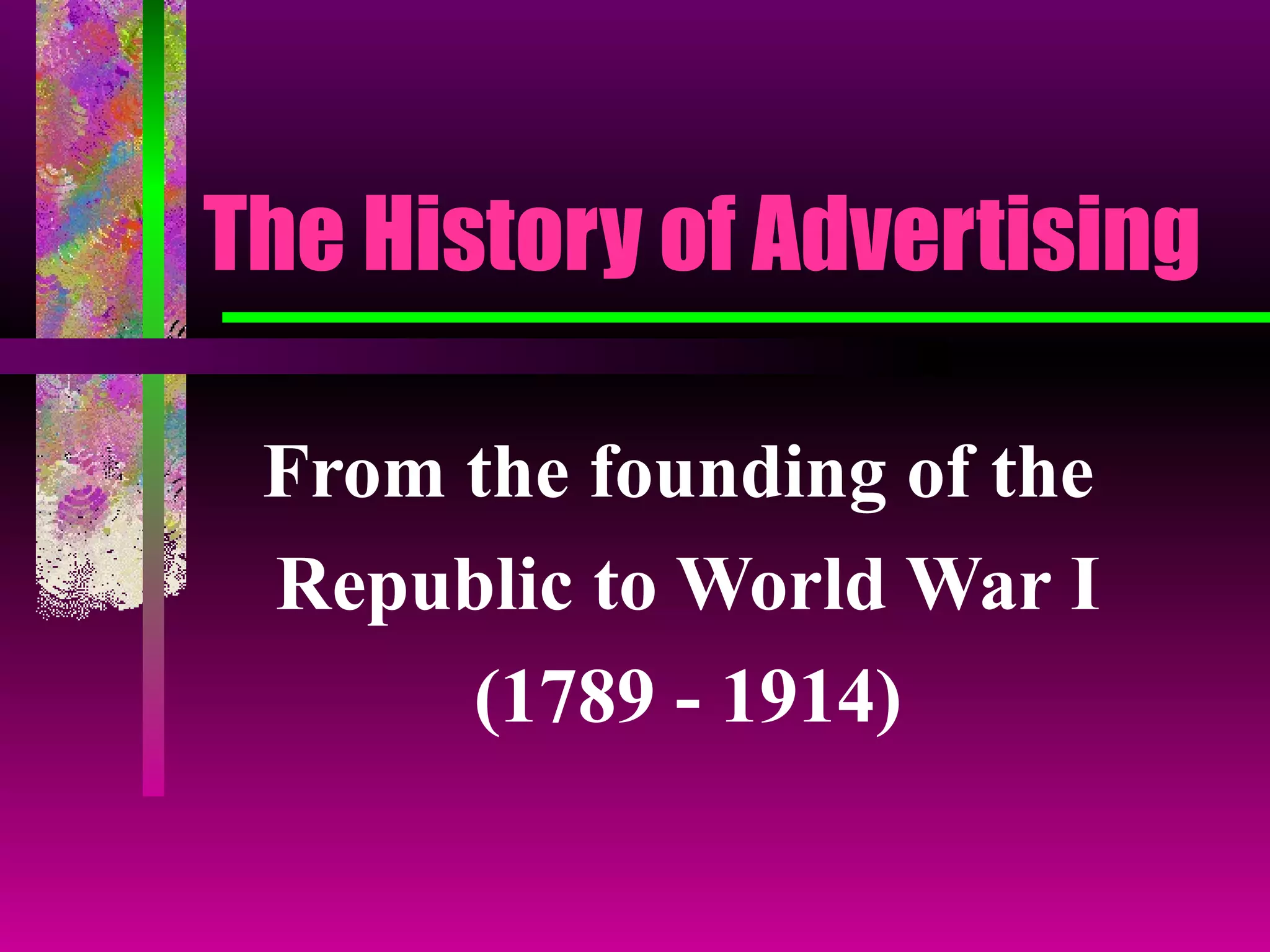 The History Of Advertising | PPT