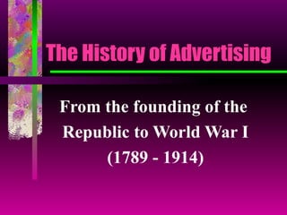 The History Of Advertising | PPT