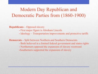 The history of american political parties notes | PPTX