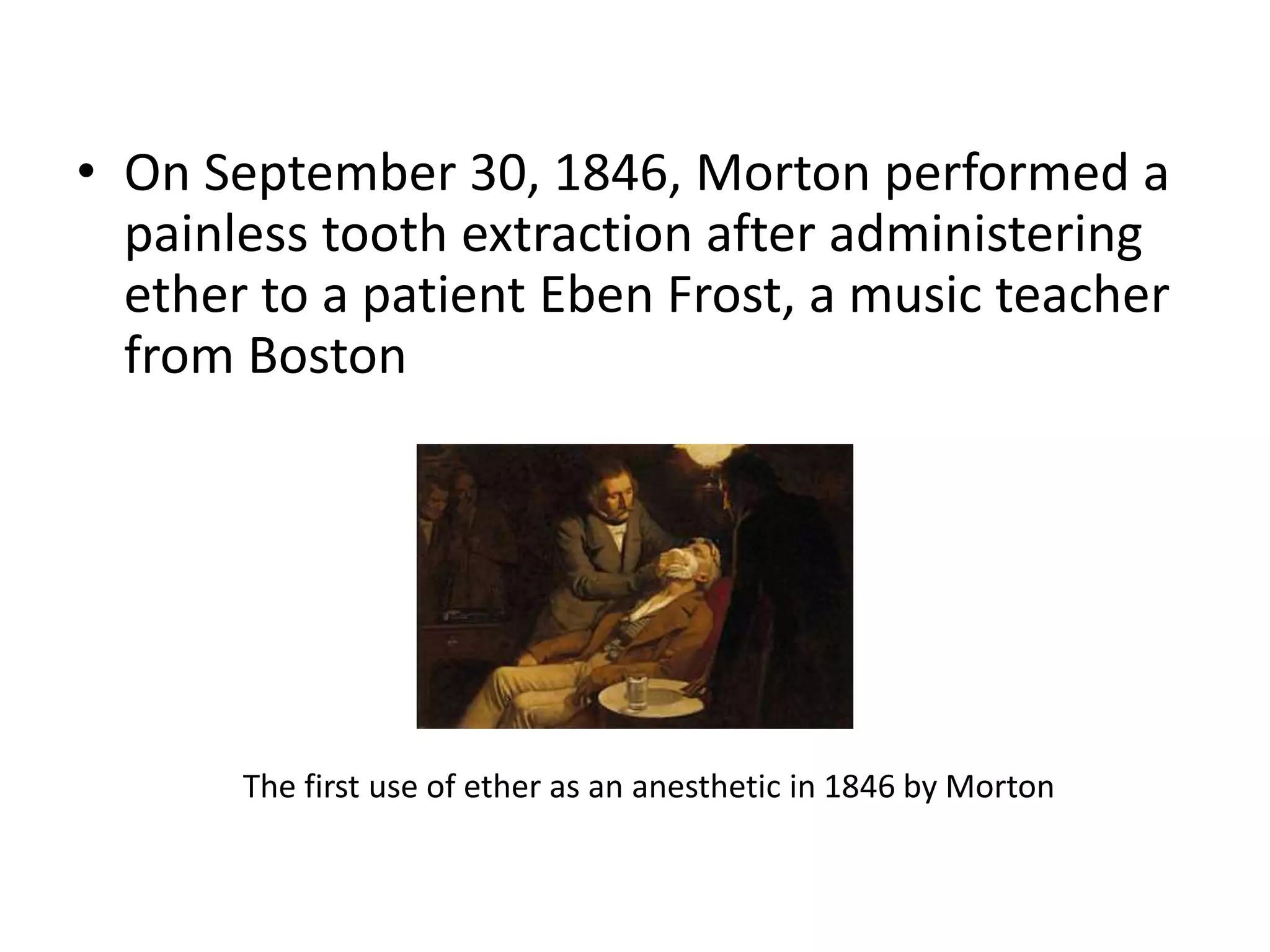 The history of anesthesia -ppt. | PPTX