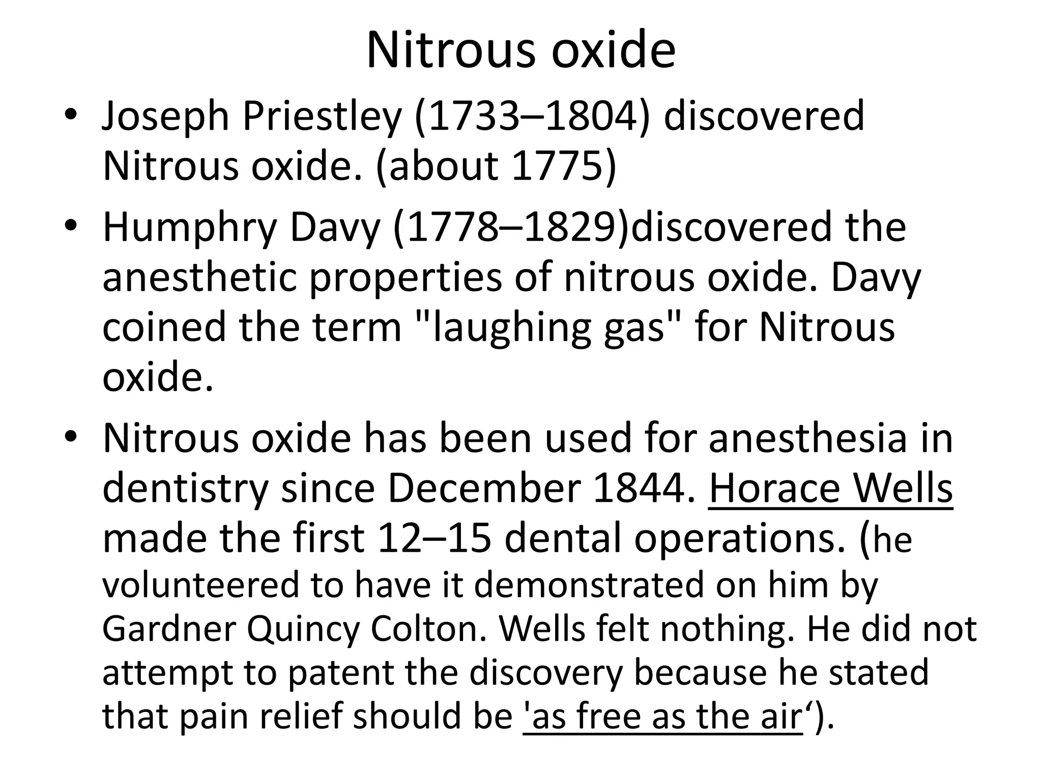 The history of anesthesia -ppt. | PPTX