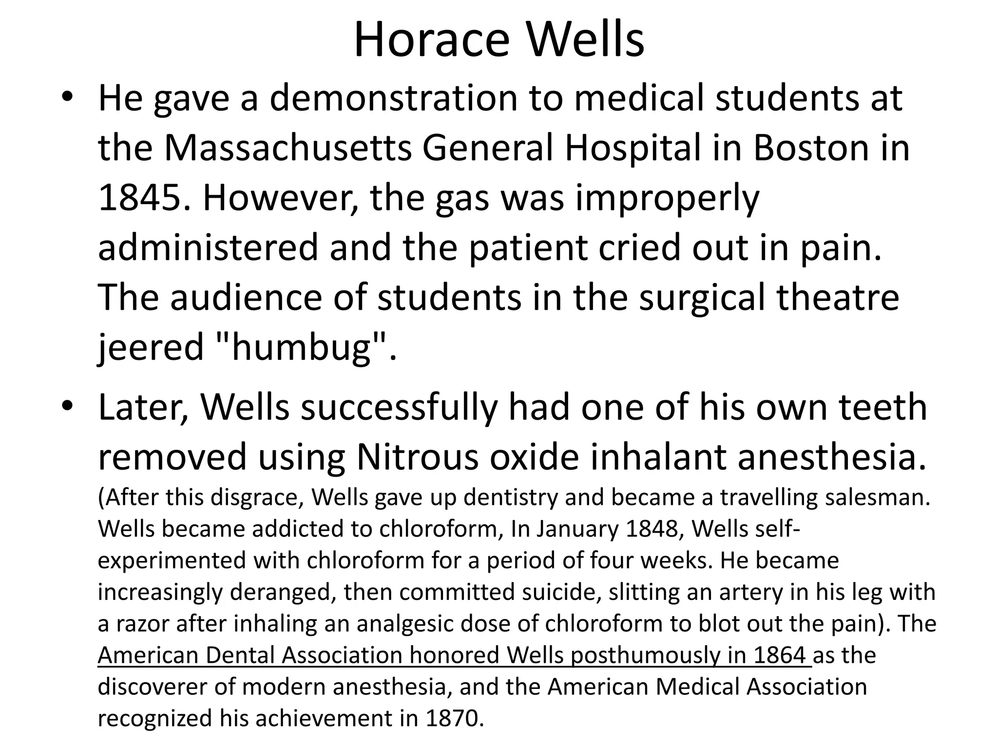 The history of anesthesia -ppt. | PPTX