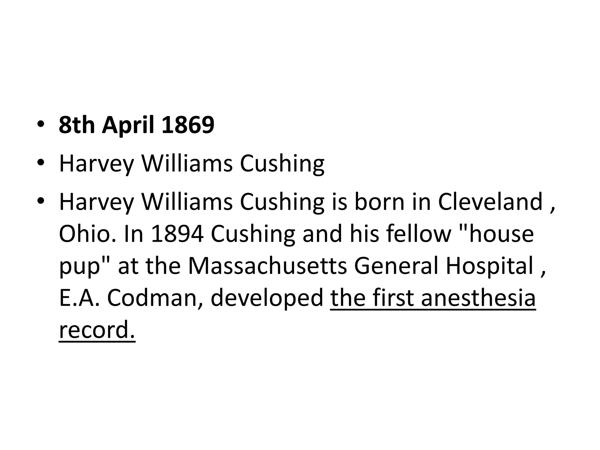 The history of anesthesia -ppt. | PPTX