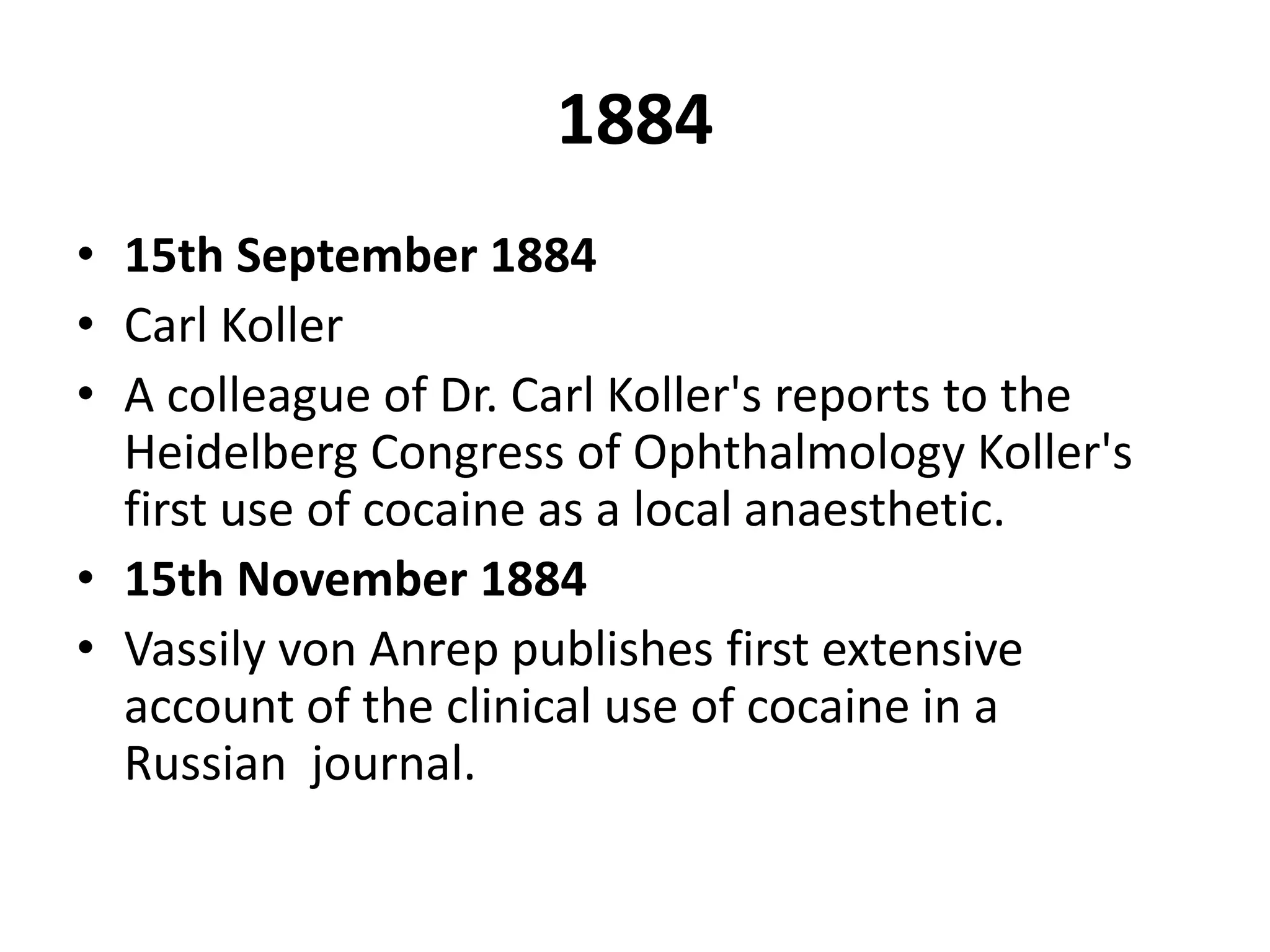 The history of anesthesia -ppt. | PPTX
