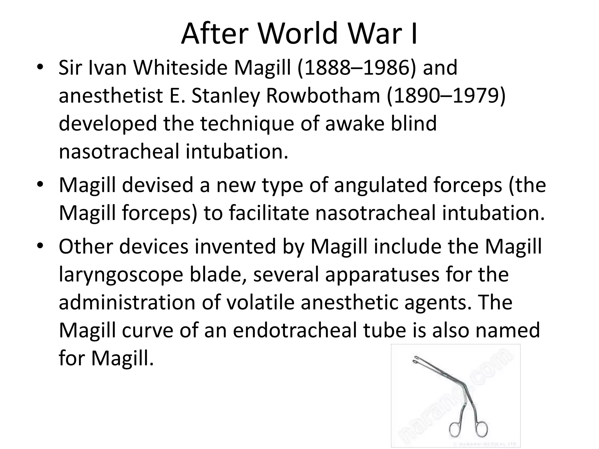 The history of anesthesia -ppt. | PPTX