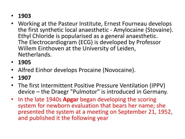 The history of anesthesia -ppt. | PPTX