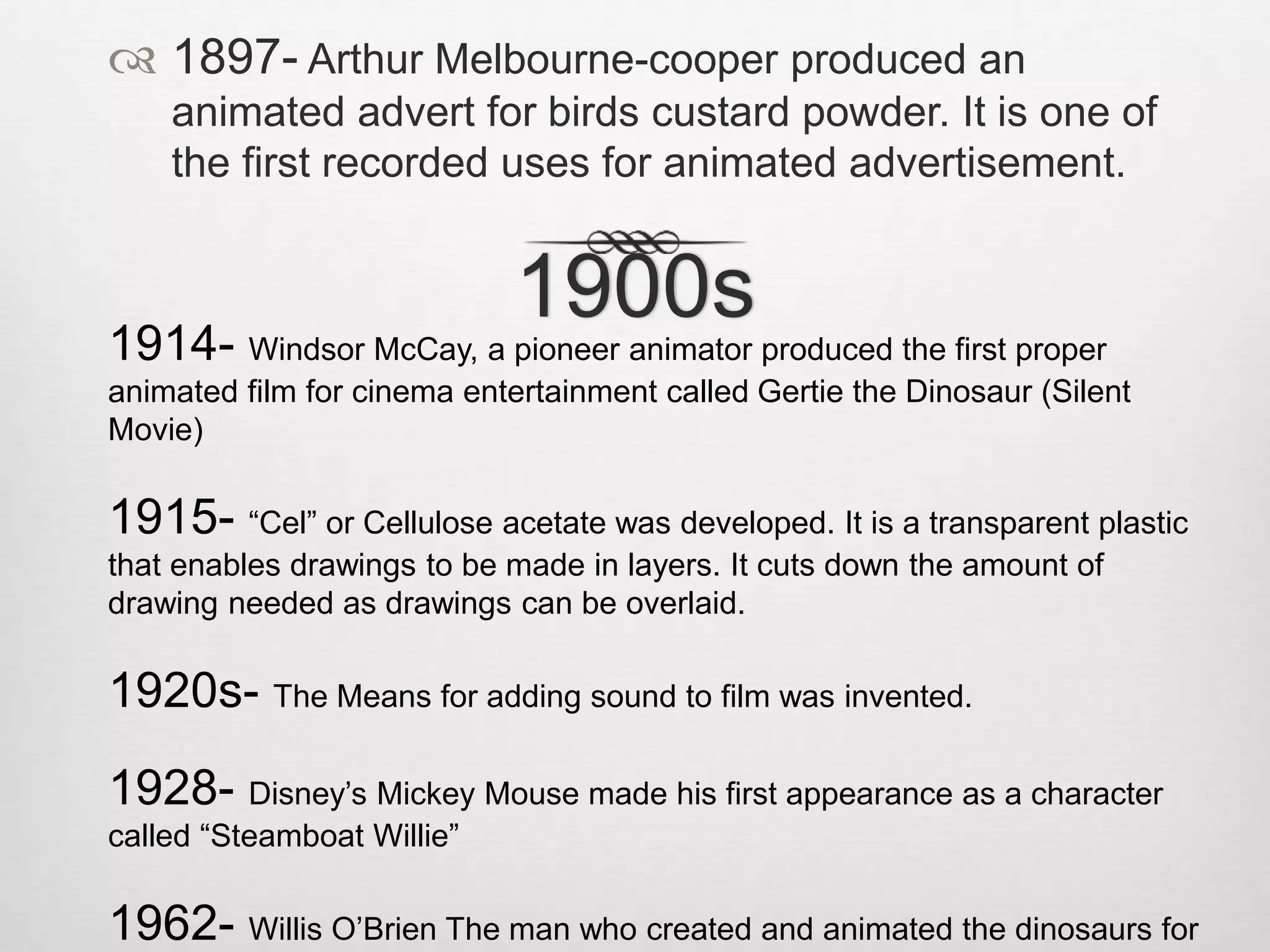The history of animation. | PPTX