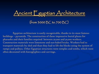 The History of Architecture introduction | PPT