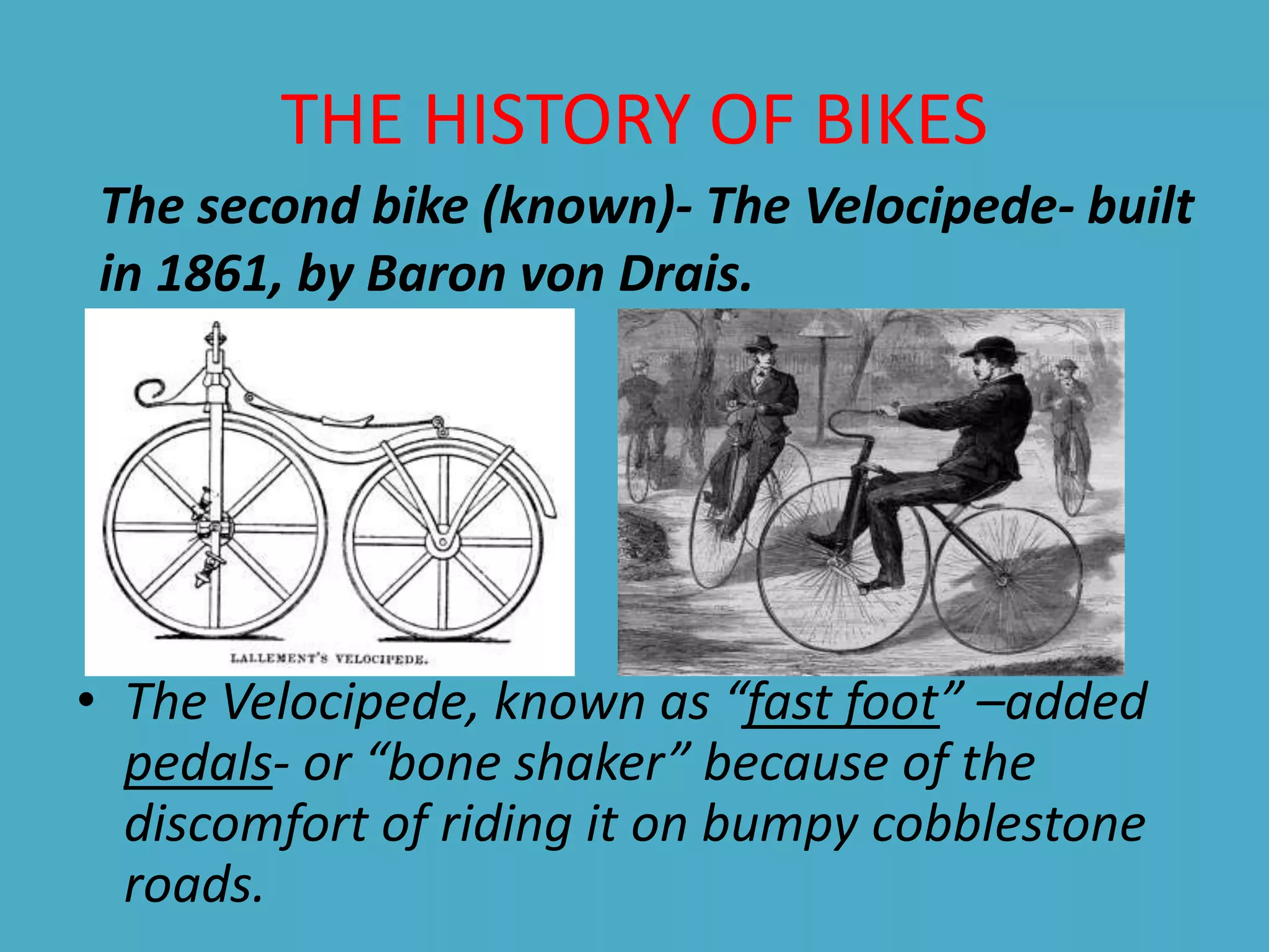 The history of bikes | PPTX