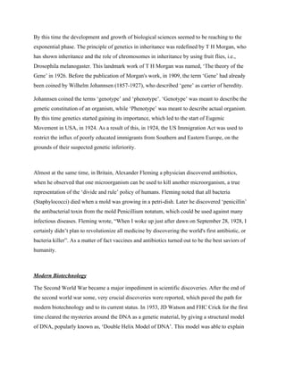 THE HISTORY OF BIOTECHNOLOGY and everything | DOCX