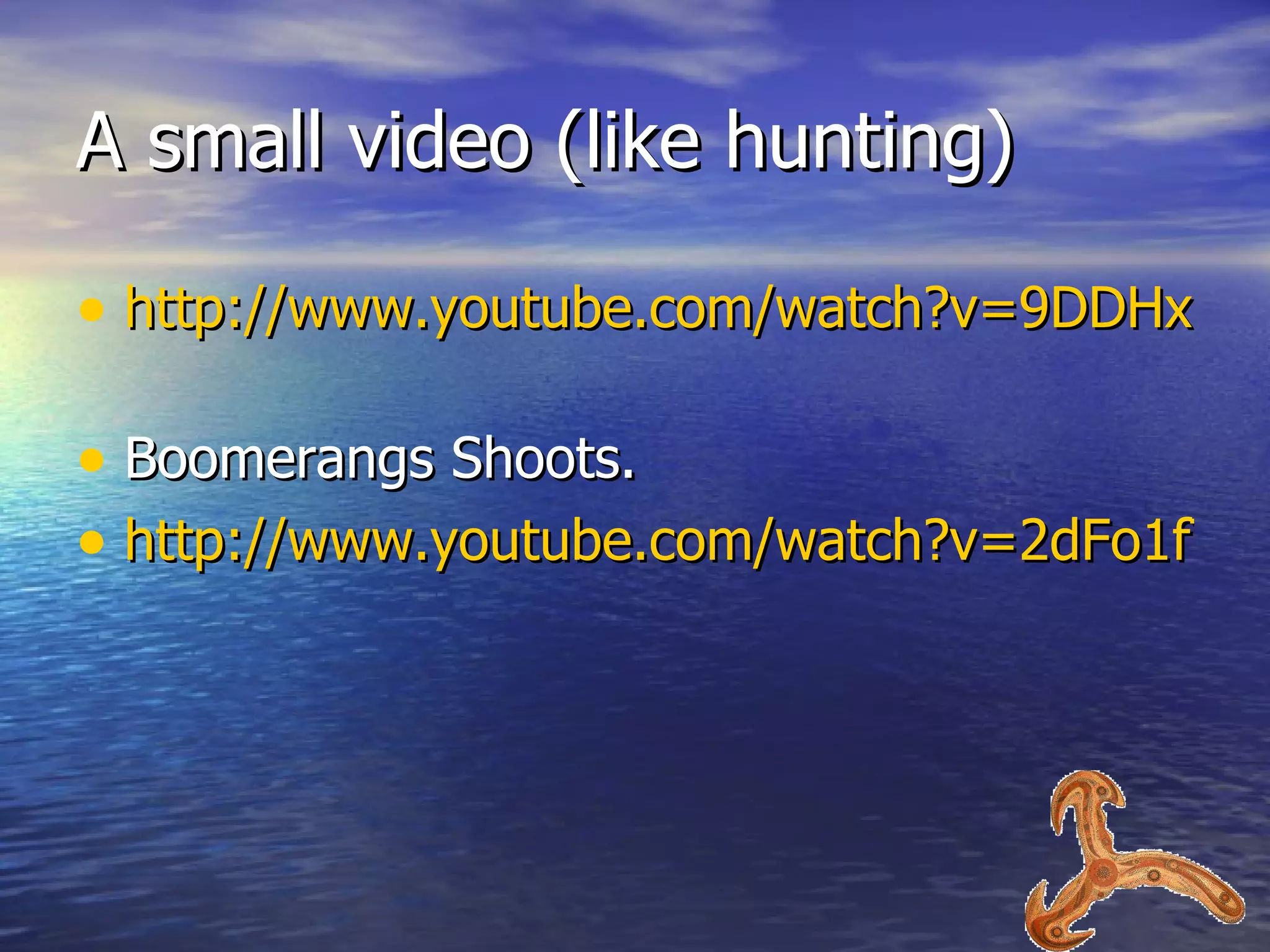 The history of boomerang | PPT