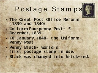 The history of british postage stamps laura | PPT