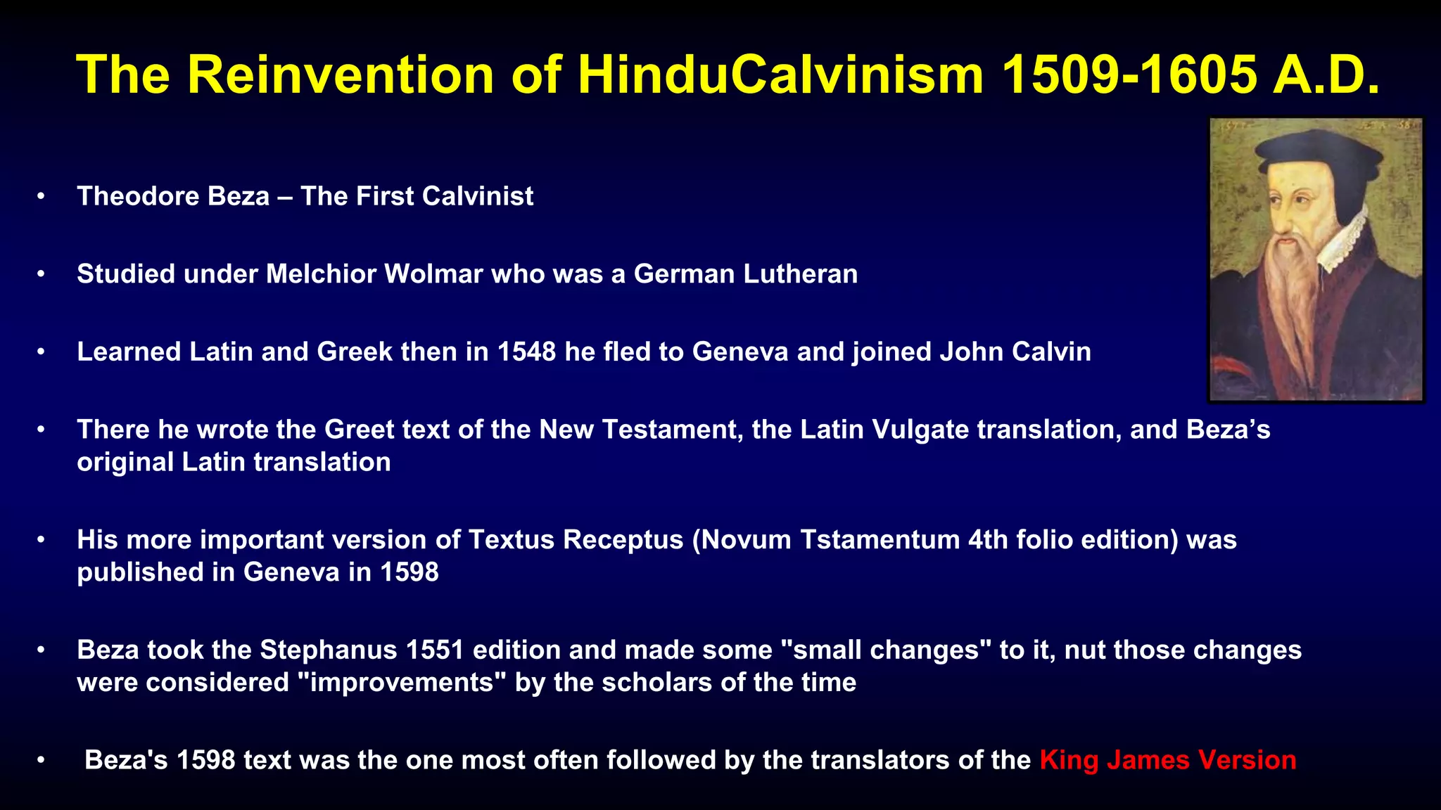 The 4,000 Year HinduCalvinism Delusion The History of Calvinism Part I ...