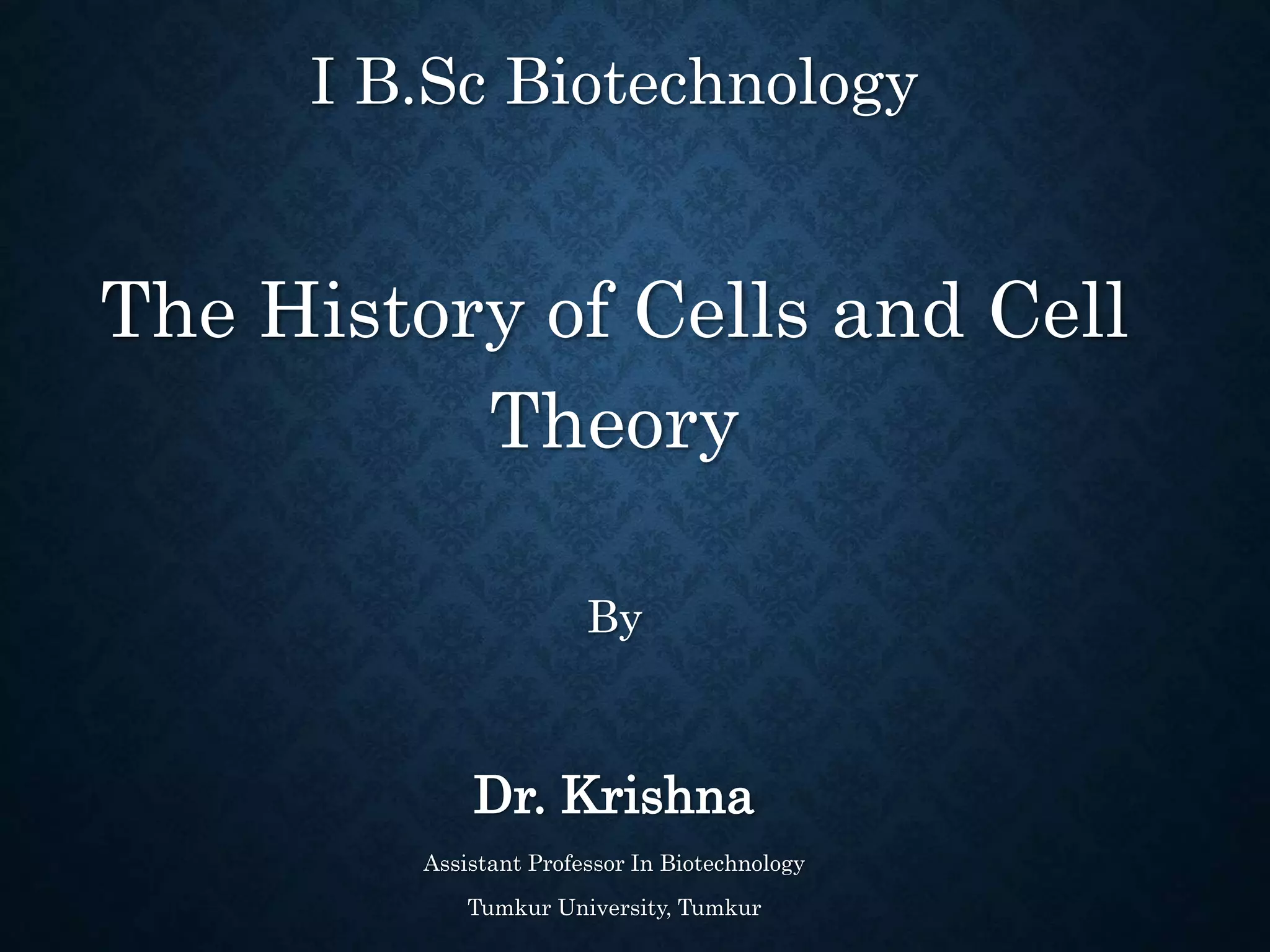 The history of cells and cell theory | PPTX