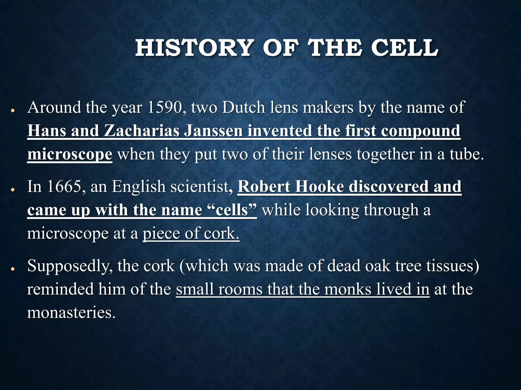 The history of cells and cell theory | PPTX