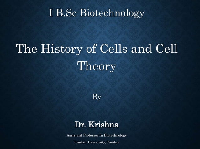 The history of cells and cell theory | PPTX