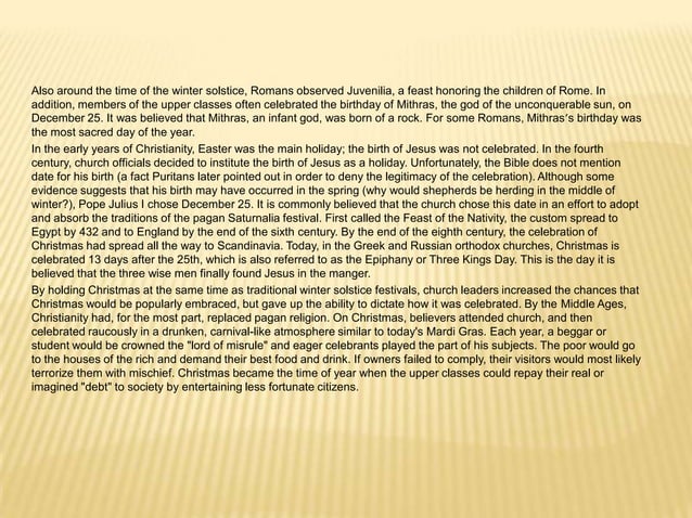 The history of christmas | PPTX