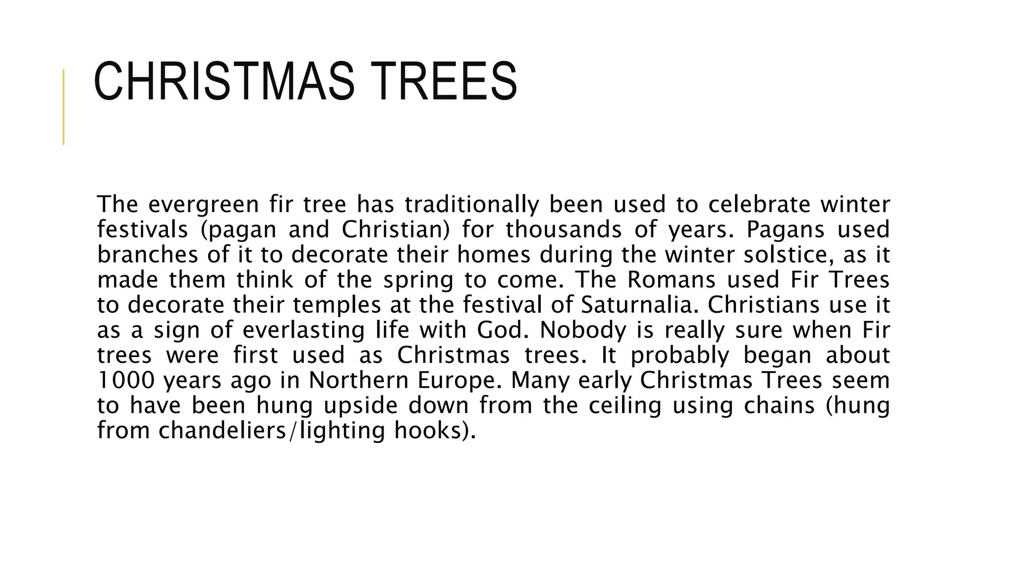 The history of christmas trees | PPTX