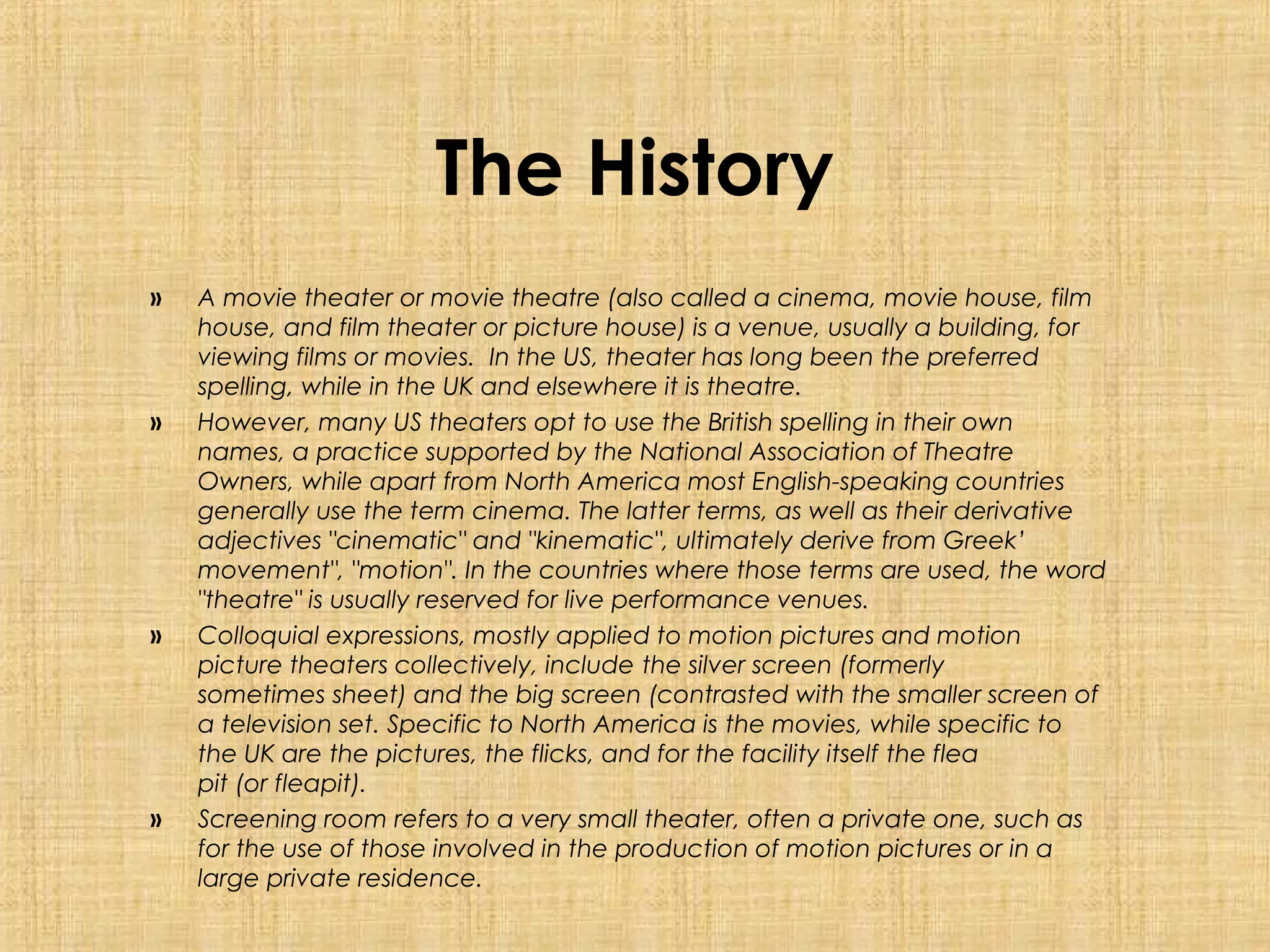 The history of cinema | PPT