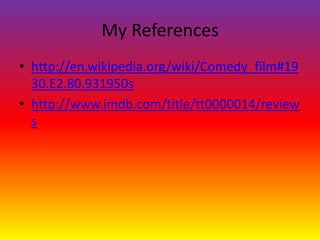 The history of comedy | PPTX