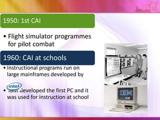 The history of computers in education | PPTX