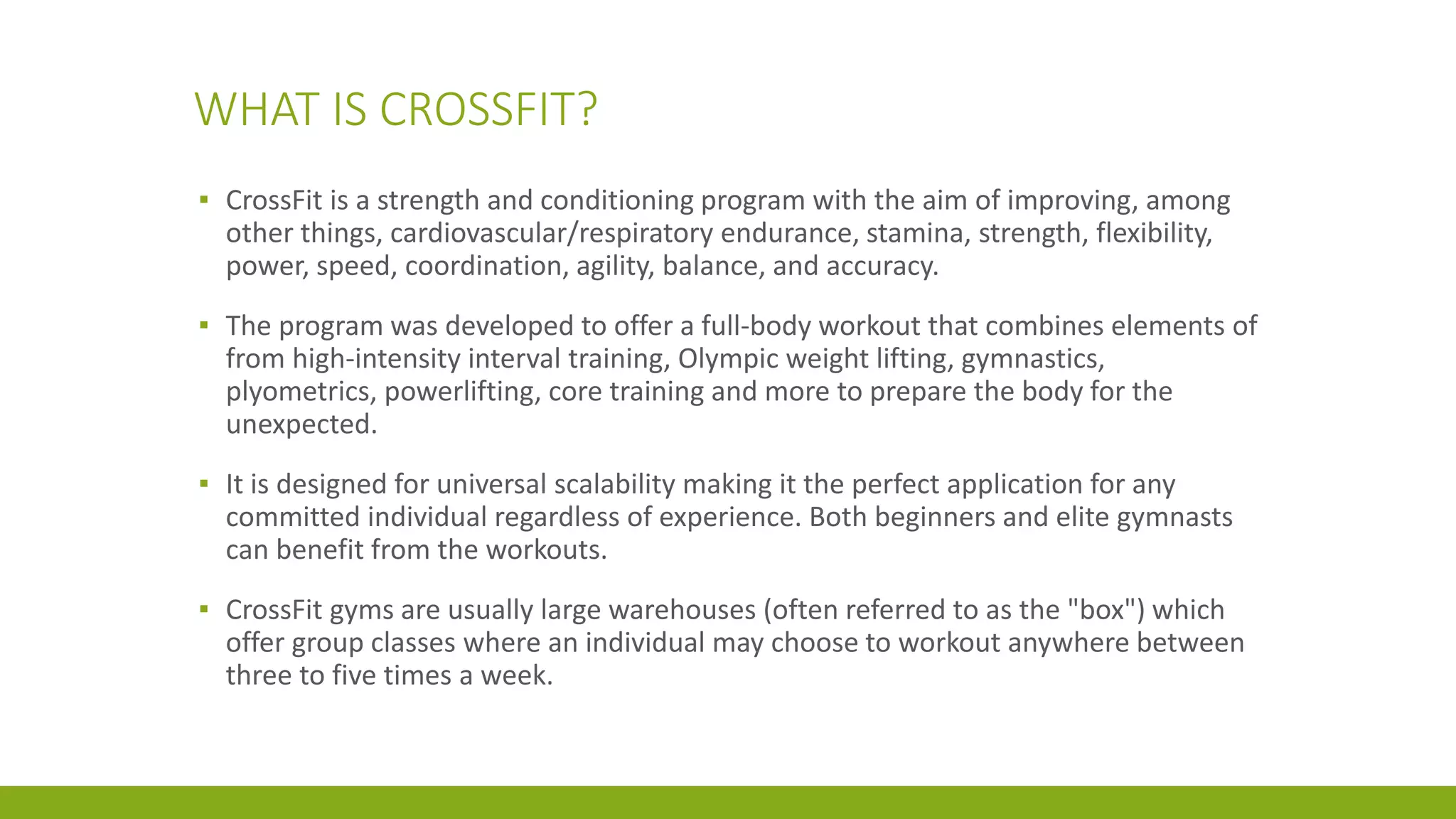 The History of CrossFit | PPTX