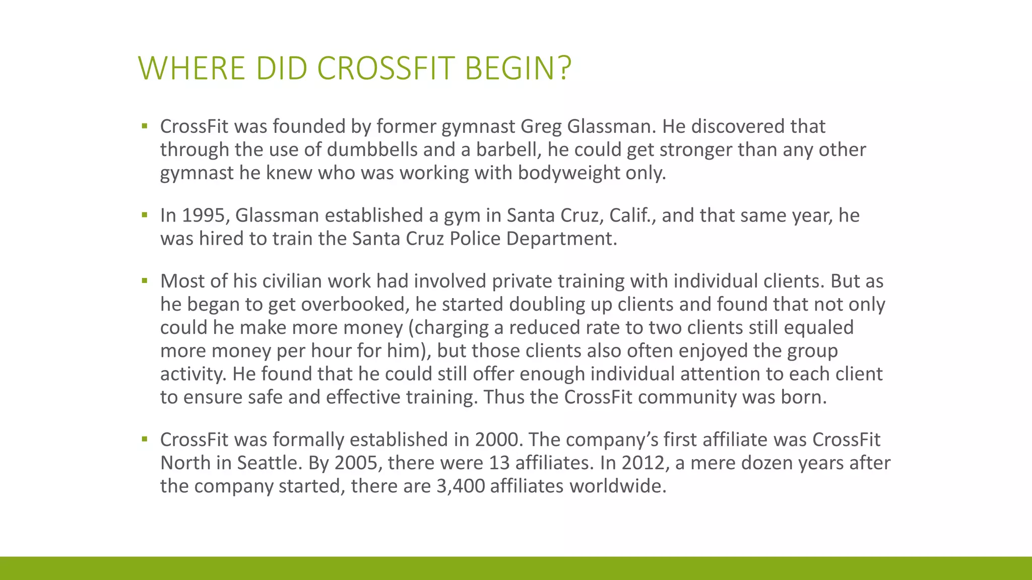 The History of CrossFit | PPTX