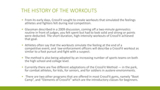 The History of CrossFit | PPTX | Participant Sports | Fitness and Exercise