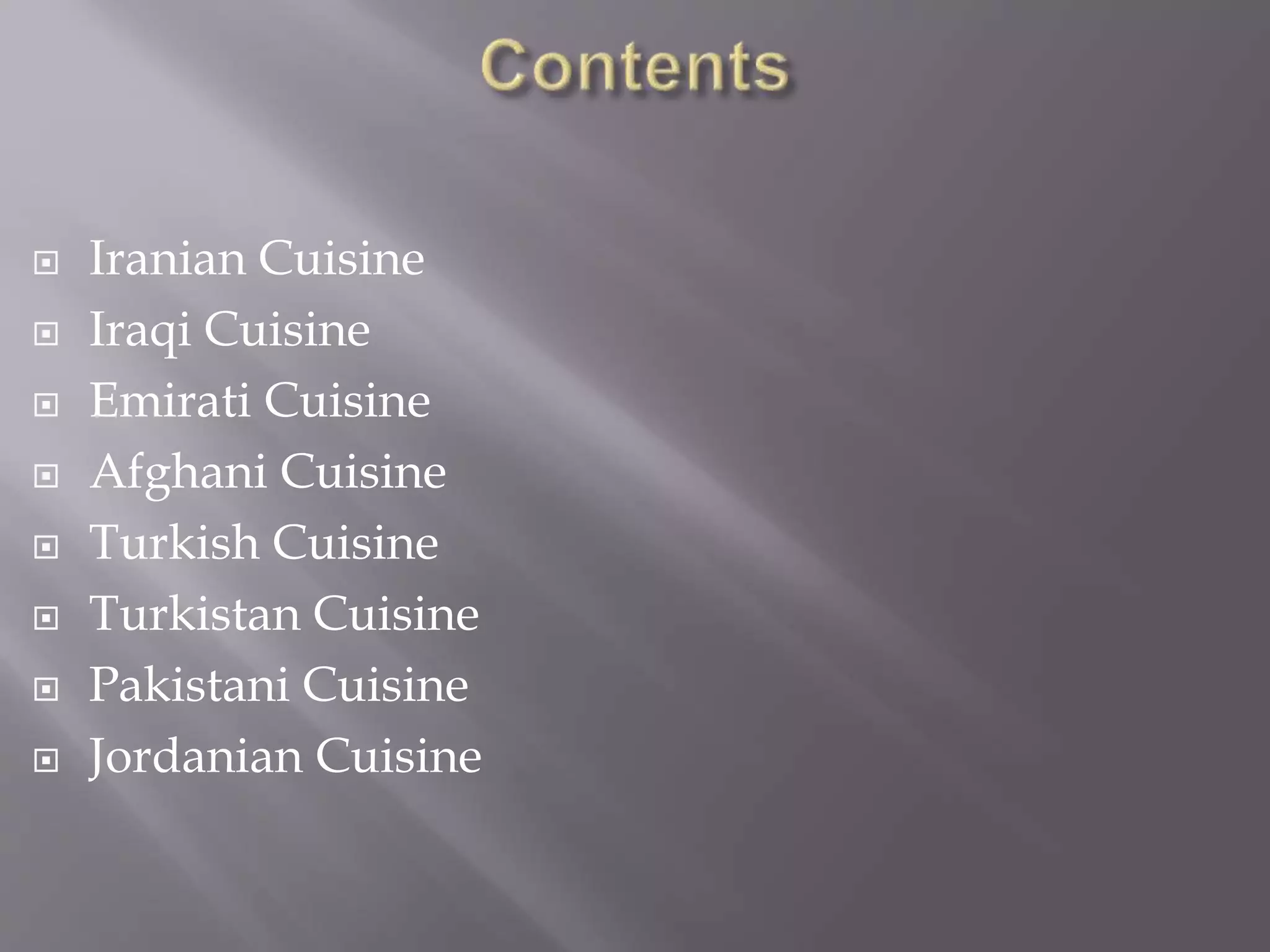 The history of cuisines | PPTX
