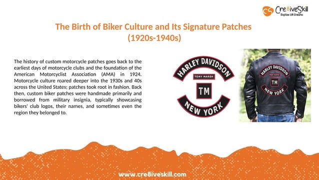 History of Custom Biker Club Patches |Cre8iveSkill | PPT