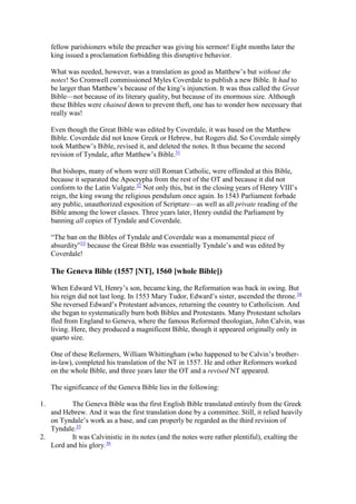 The history of de english bible | PDF