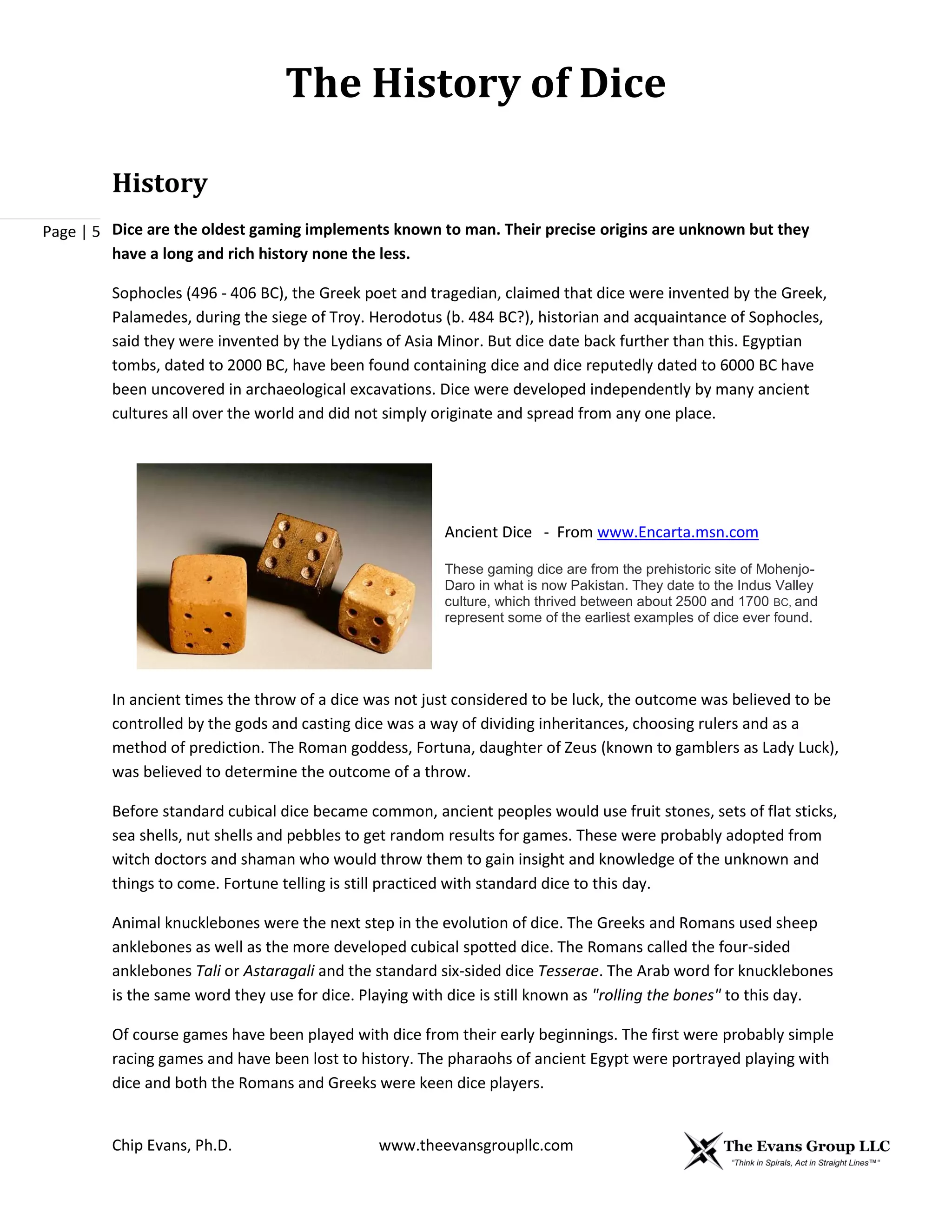 The history of dice | PDF