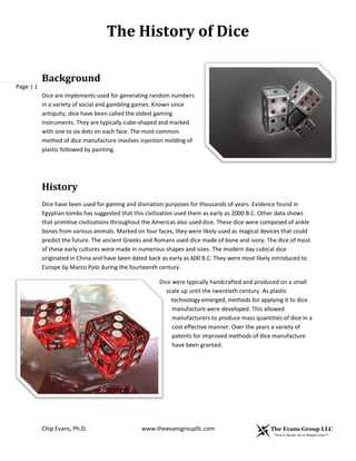 The history of dice | PDF