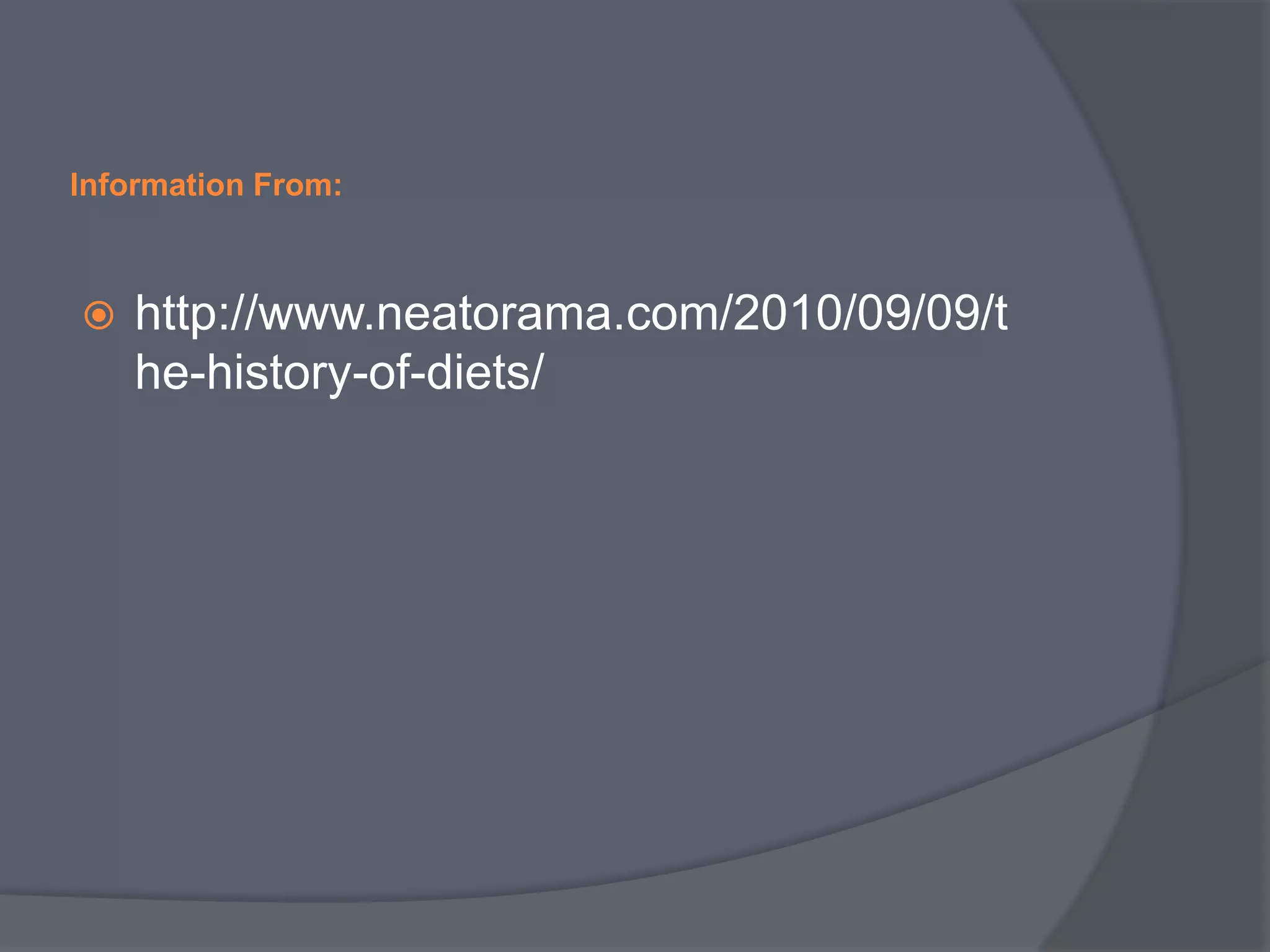 The history of diets | PPTX