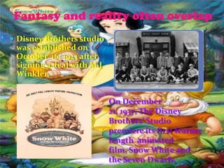 The history of disney | PPTX