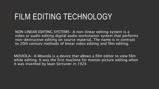 The history of editing | PPTX | Photo Editing Software | Computer ...