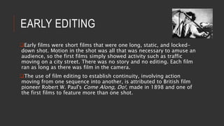 The history of editing | PPTX | Photo Editing Software | Computer ...