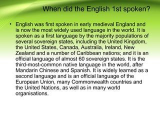 The history of english | PPT
