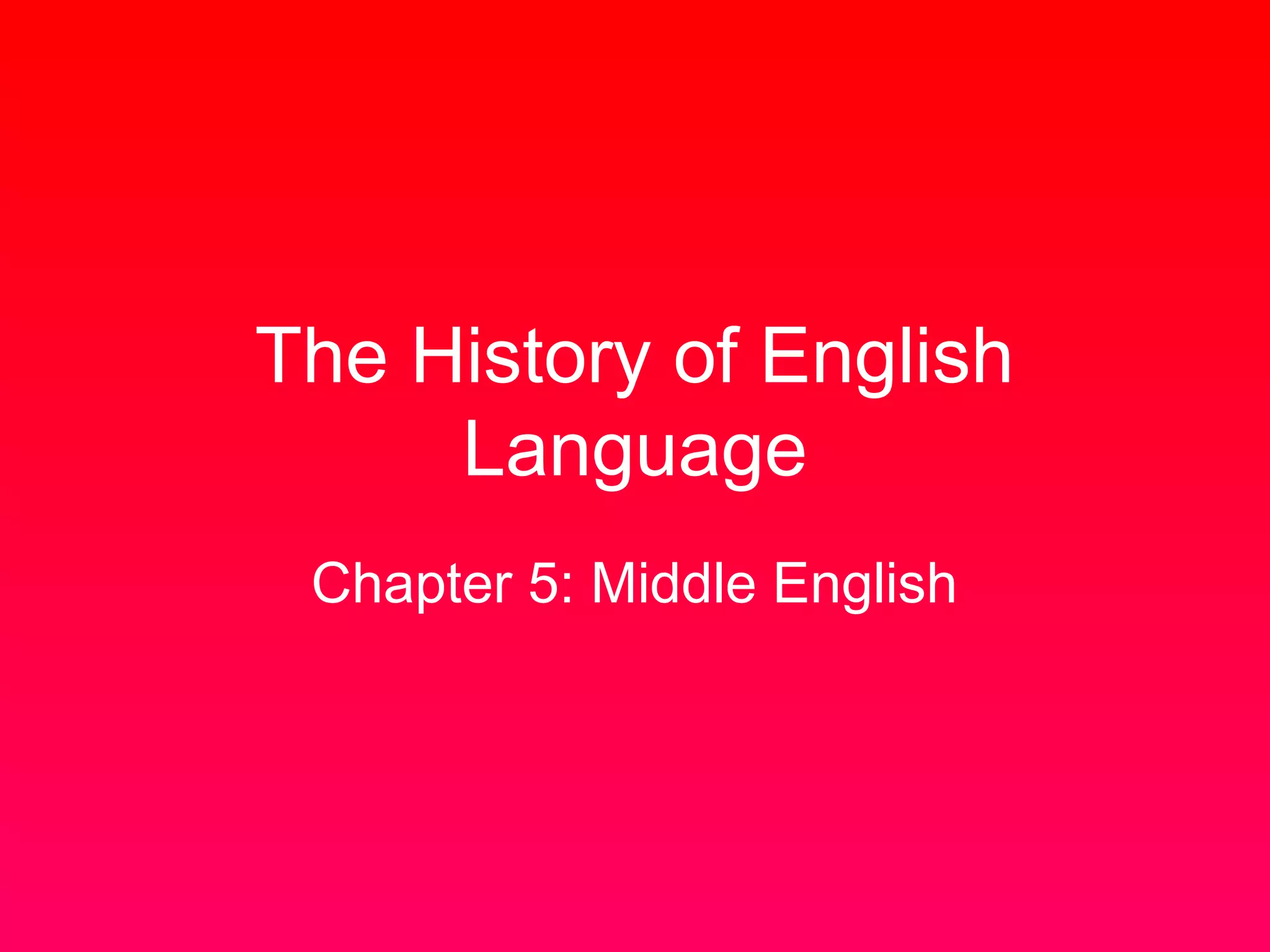 The history of english language | PPT