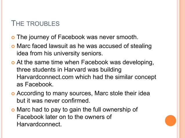 Face Facebook: The History of Facebook | PPTX | Social Networking ...