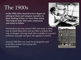 The history of films | PPTX | History | Genres