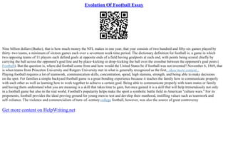 The History Of Football | PDF