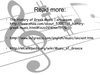The history of greek music1 | PPT