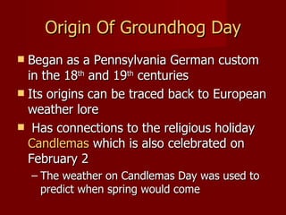 The History Of Groundhog Day | PPT